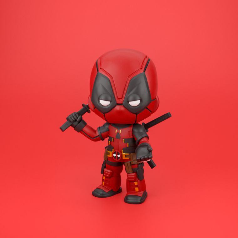 0143 Deadpool - STL 3D Print Files – Cute.D STL